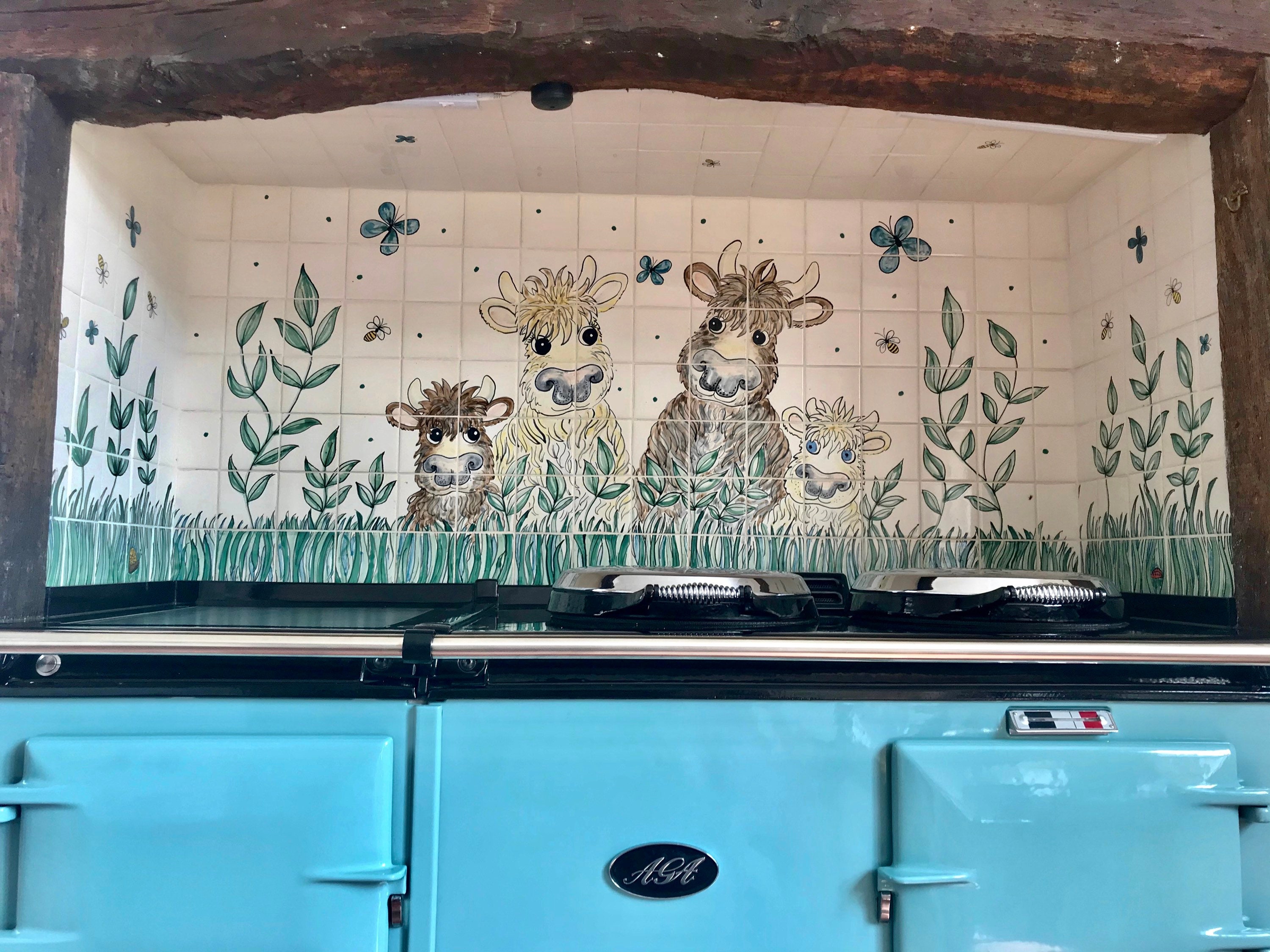 Cow Tile Mural - Etsy