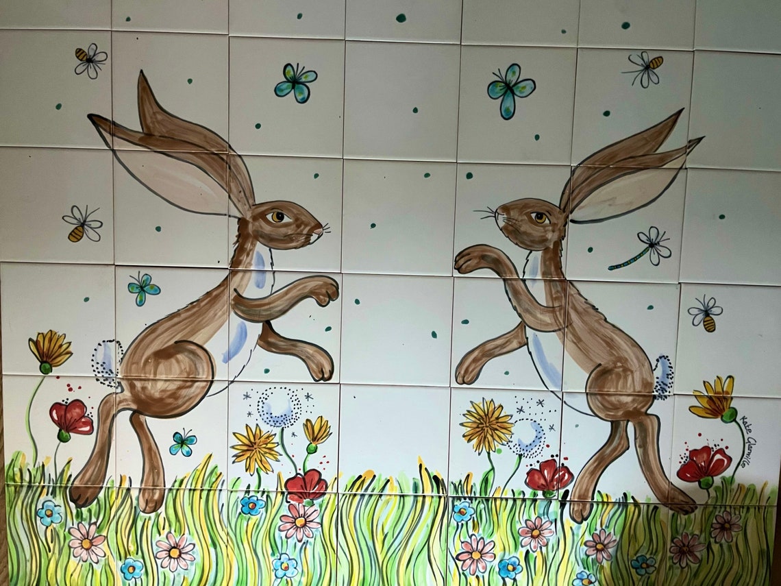 Hare Tiles | Etsy