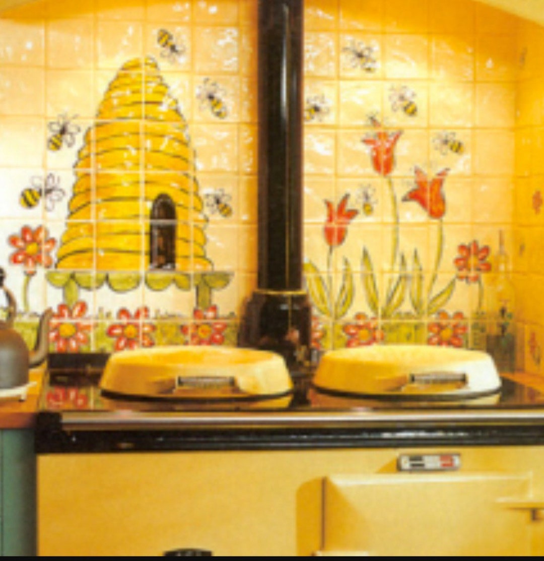 Beehive Tile Mural - Etsy