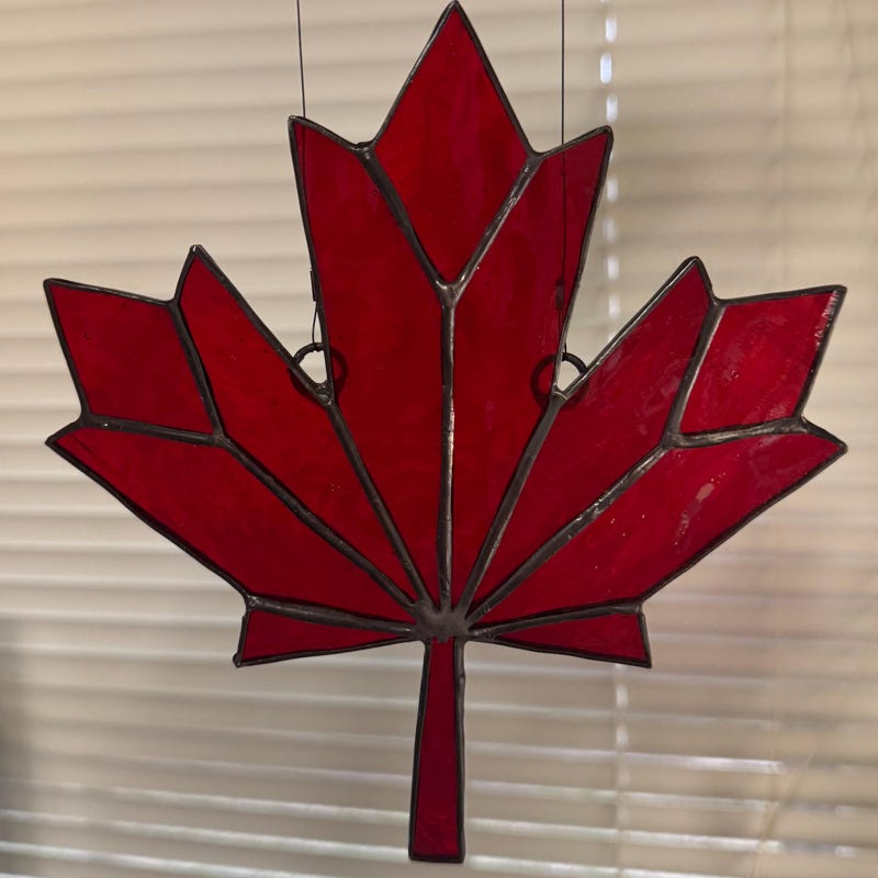 Stained Glass Maple Leaf - Etsy