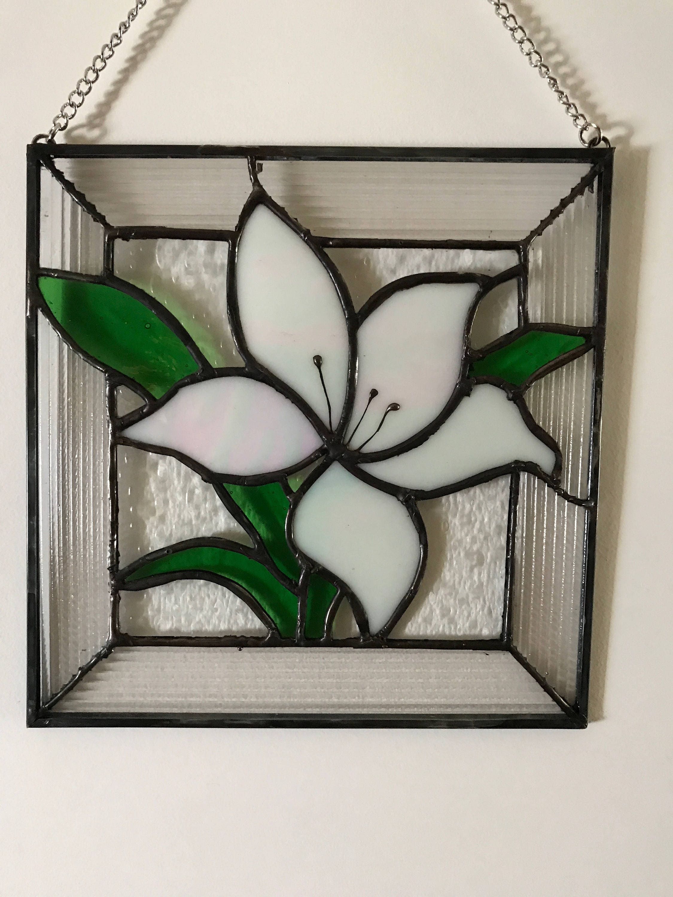 Lily Stained Glass Piece | Etsy