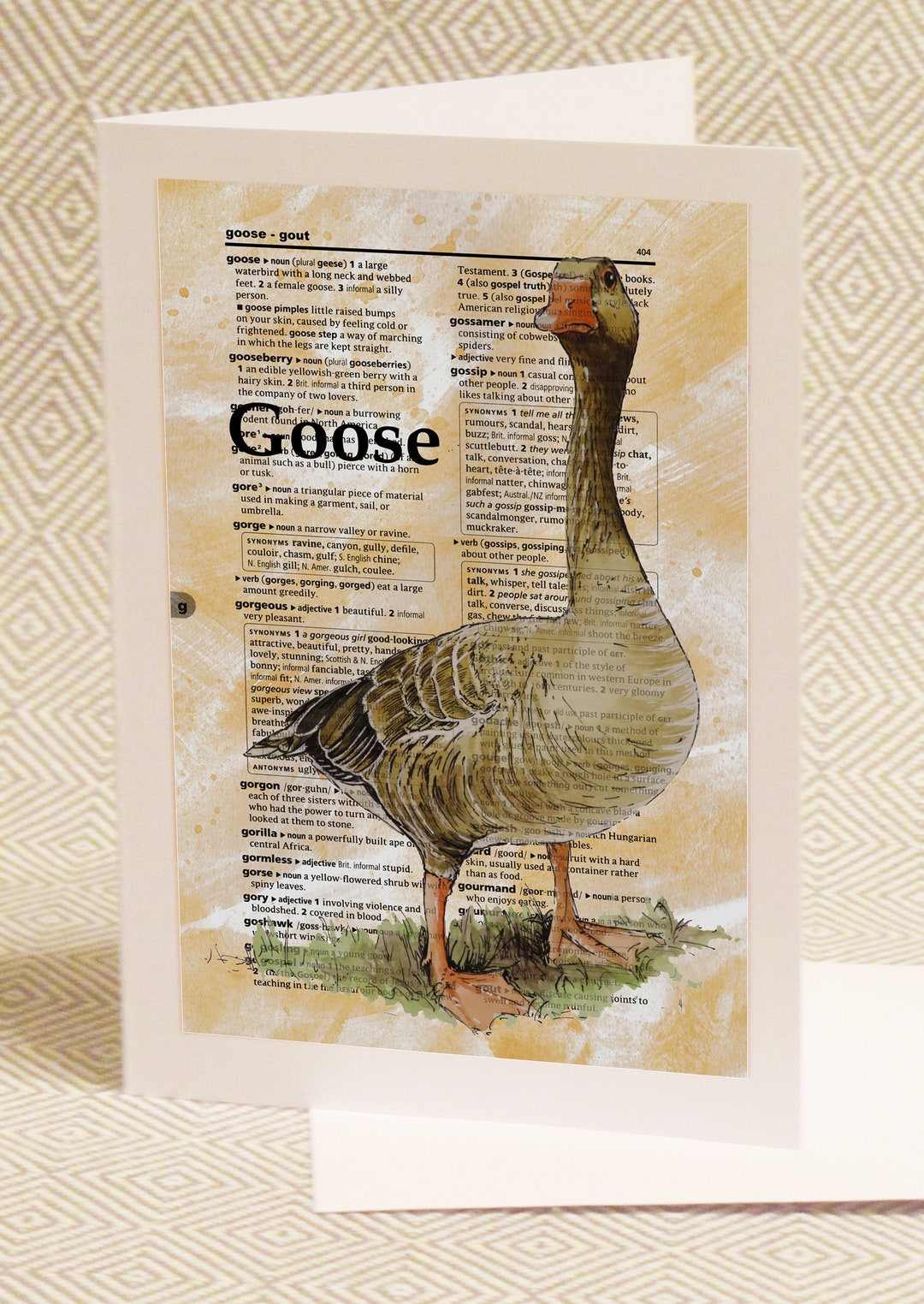 Goose Birthday Card, Canada Geese, Canada Goose Greetings Card, Imposed ...