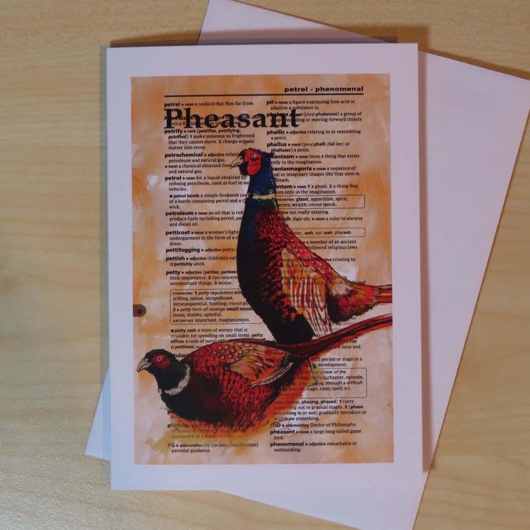 Pheasant Greetings Card Pheasant Thank You Card Pheasant - Etsy