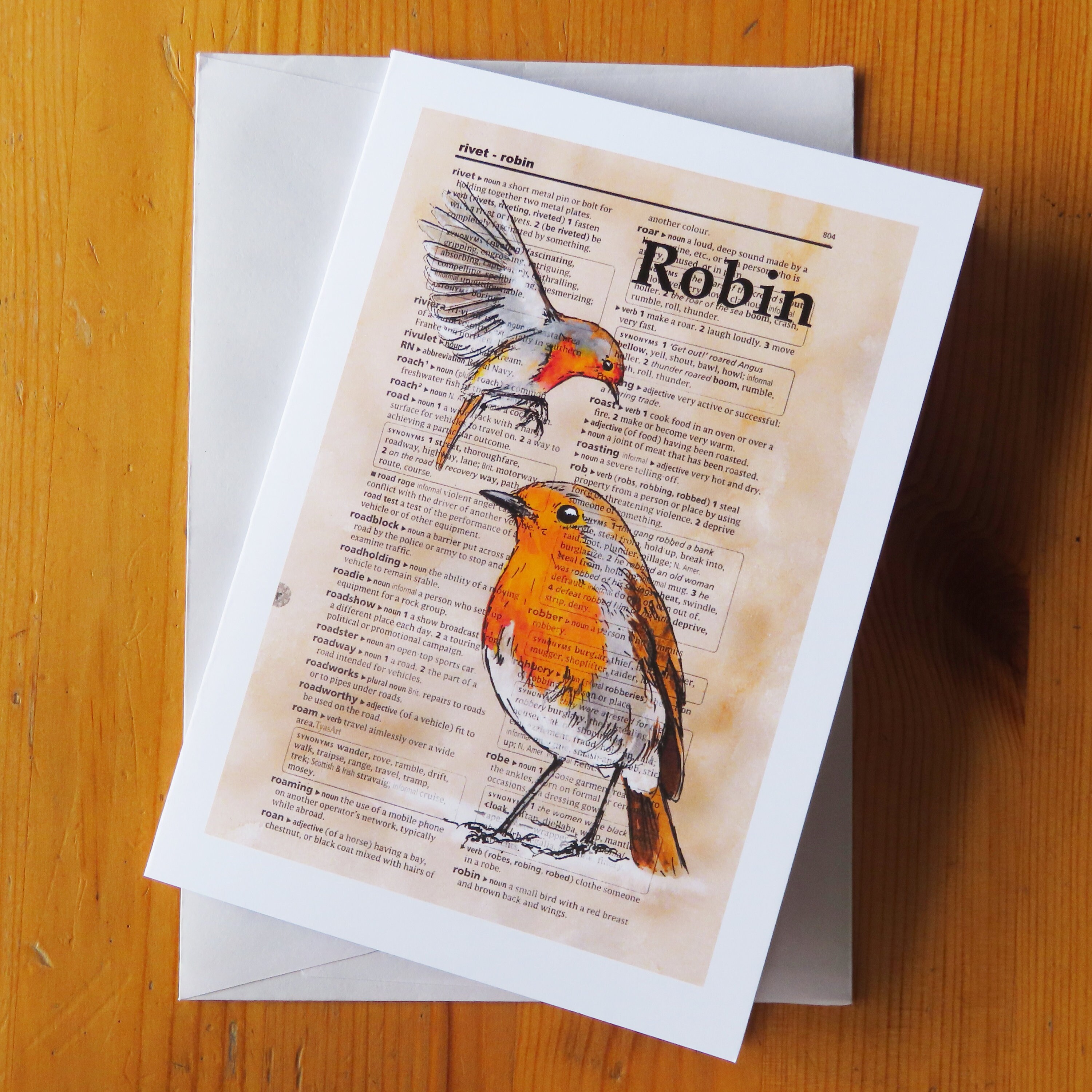 Robin Greetings Card, Robin Birthday Card - Special Occasion - Original ...