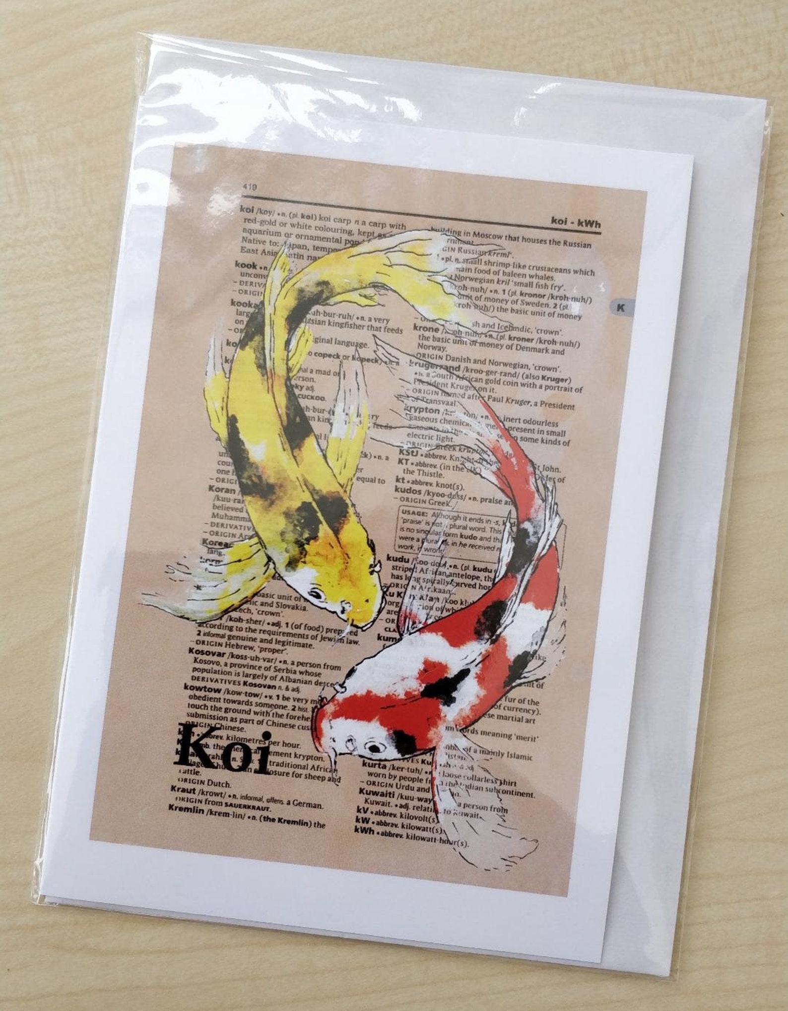 Koi Carp Fishing Card - Koi Greetings Card, Koi Birthday Card, Special ...