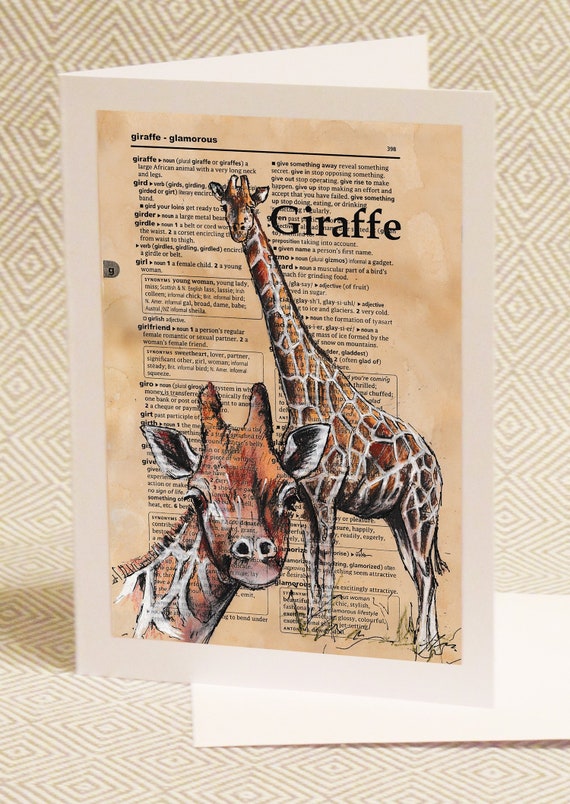 Giraffe Greetings Card Birthday Card Special Occasion Card - Etsy UK
