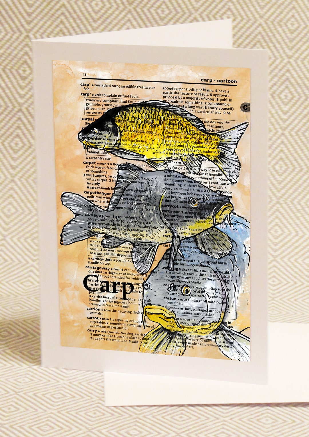 Carp Fishing Card Carp Greetings Card Carp Birthday Card - Etsy UK