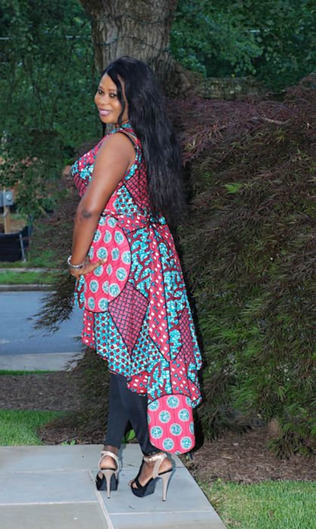 Ankara Tops for Women, High-low Duster Top, African Clothing, Miu - Etsy