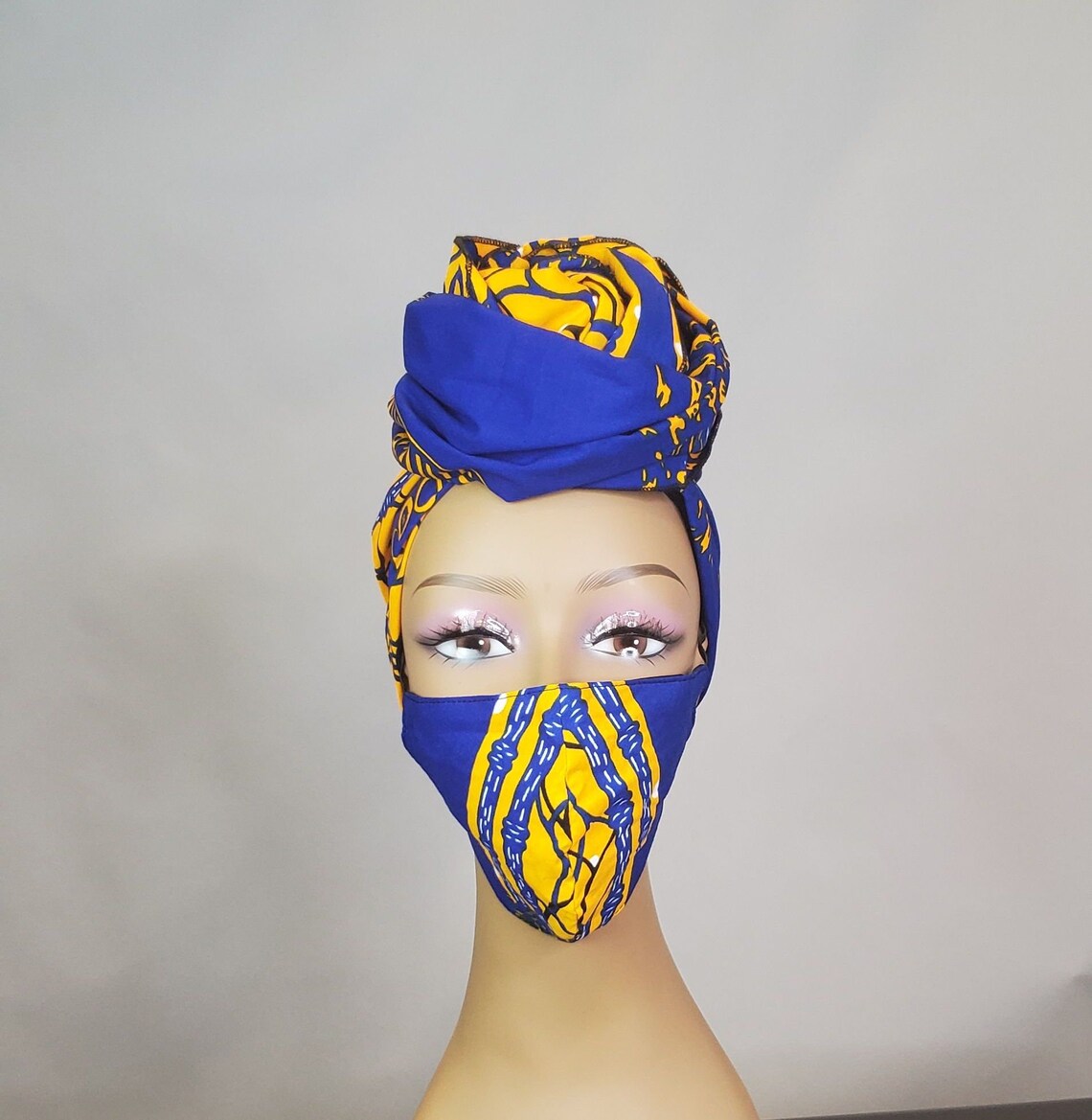 Blue Ankara Face Mask African Print Face Mask Washable - Etsy