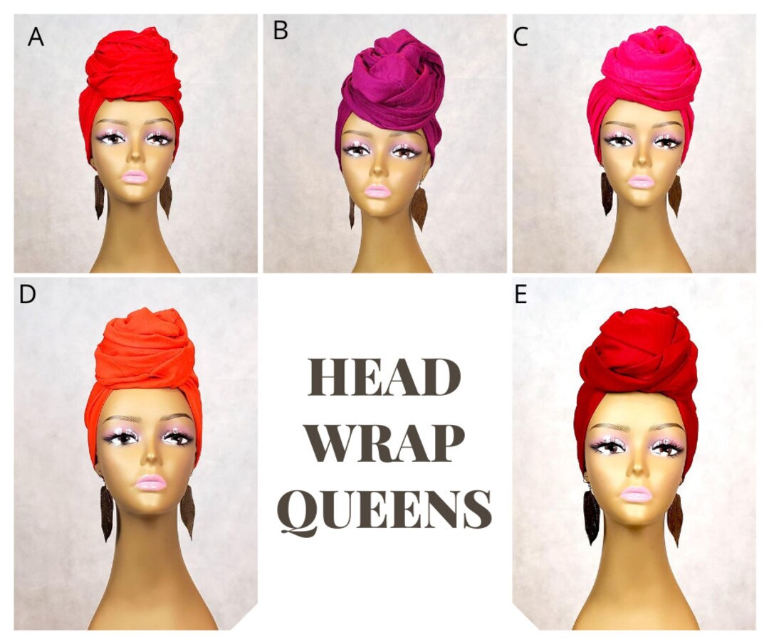 Solid Color Head Wraps for Women Gift Ideas Breathable Cotton Fabric ...