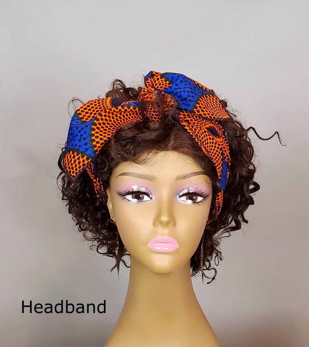 Headband | African Head Bands for Women | Blue Wax Print Headband ...