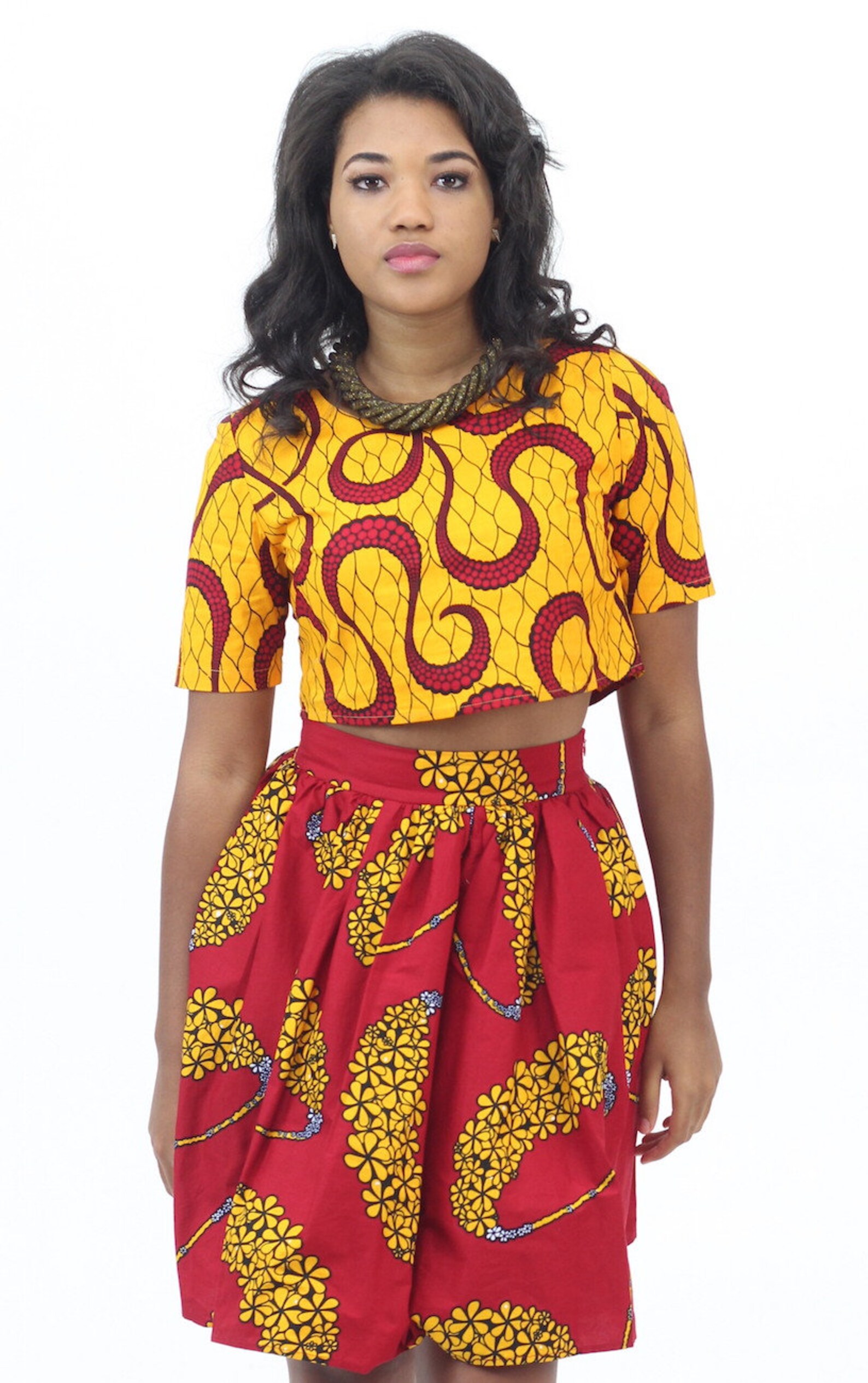 African Crop Top for Women Ankara Print Blouse - Etsy