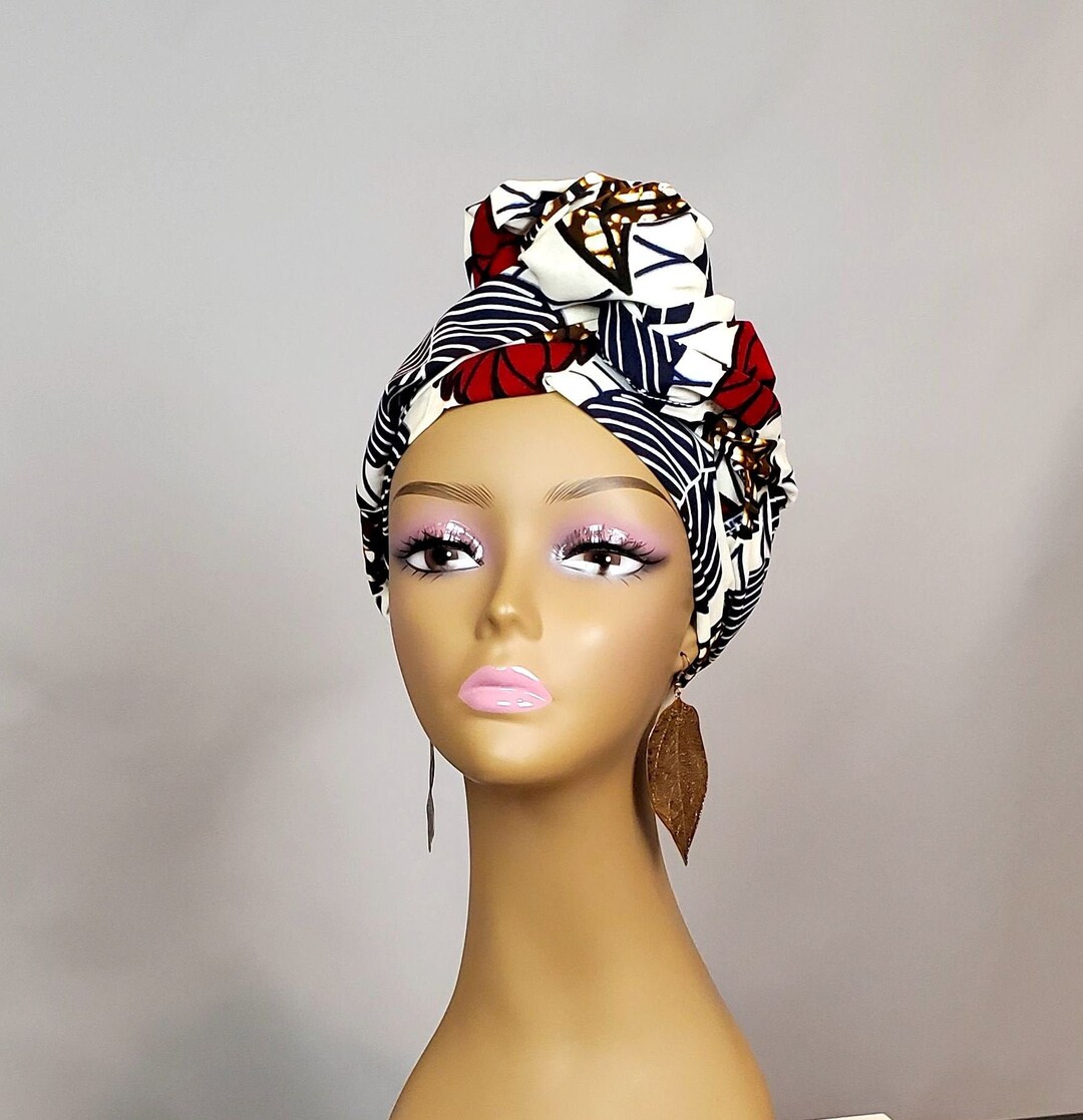 White Head Wrap | African Print Head Wraps for Women | Kitenge Scarves ...
