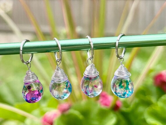 Painted Teardrop Stitch Markers - Etsy
