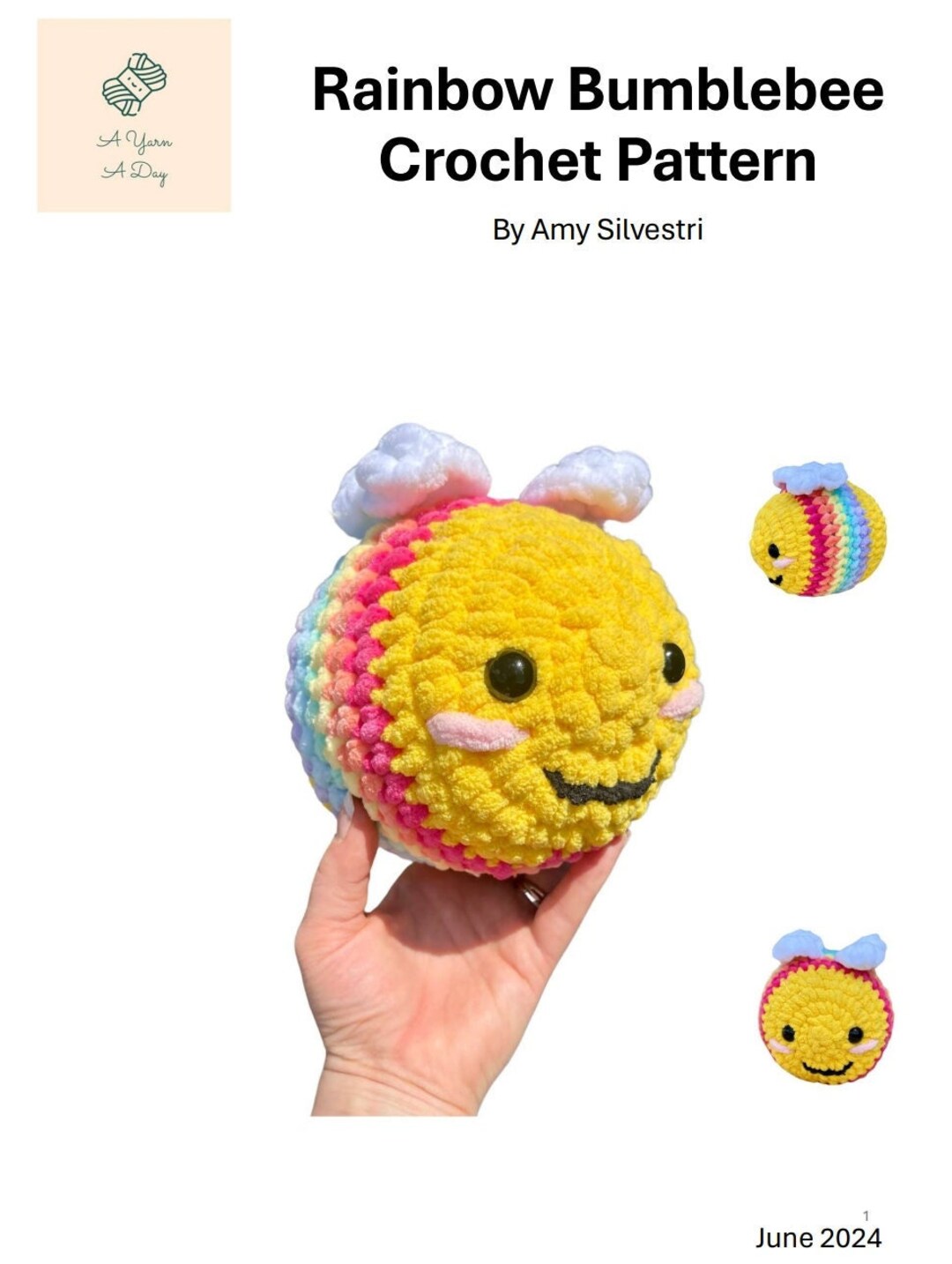 Pattern Only- Crochet Rainbow Bumblebee - Etsy