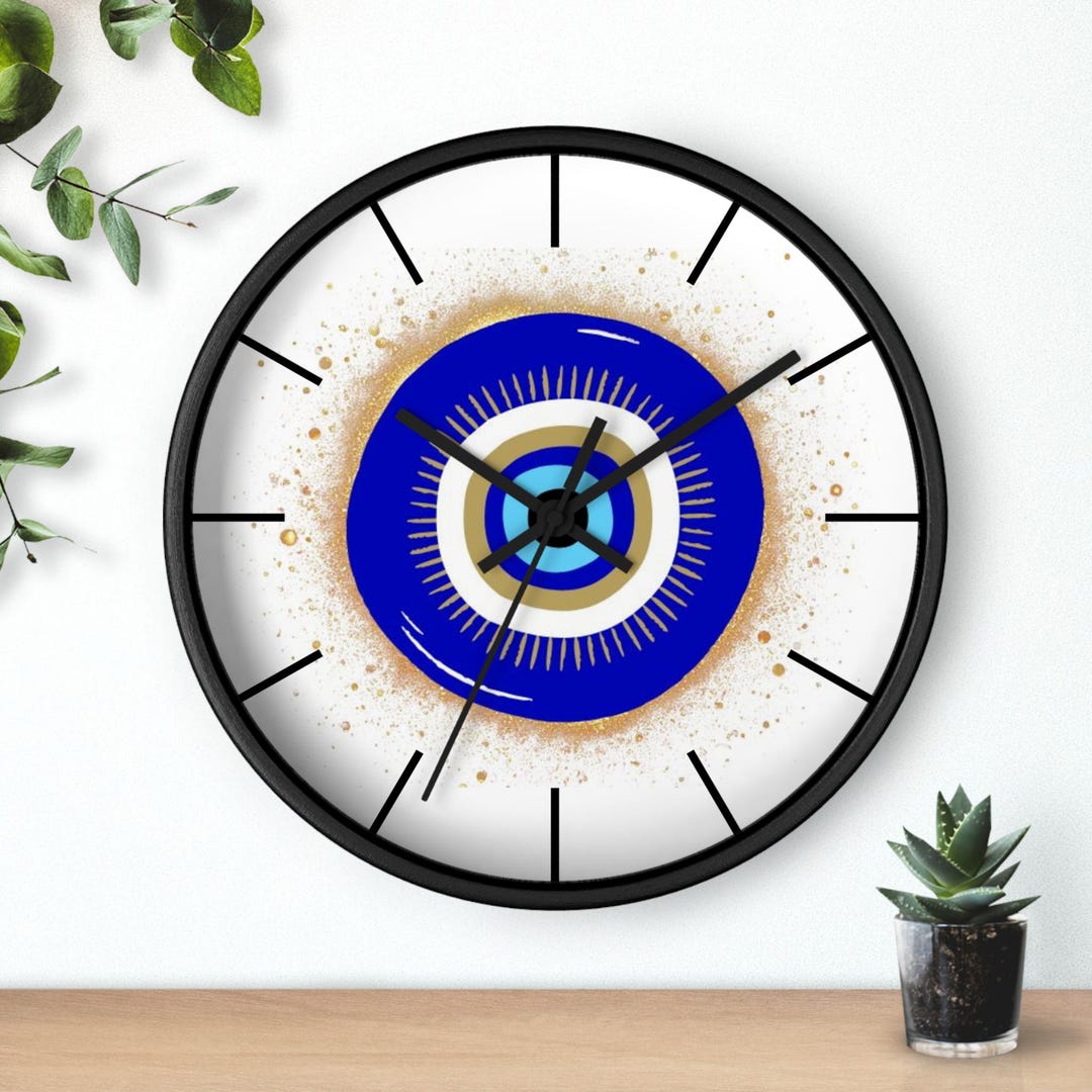 Evil Eye Wall Clock, Unique Dorm Decor, Teen Room Decor, Housewarming ...