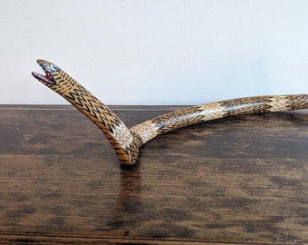 ONE Custom Hand Painted Snake, Wooden Reptile, Animal Decoration, Teen ...