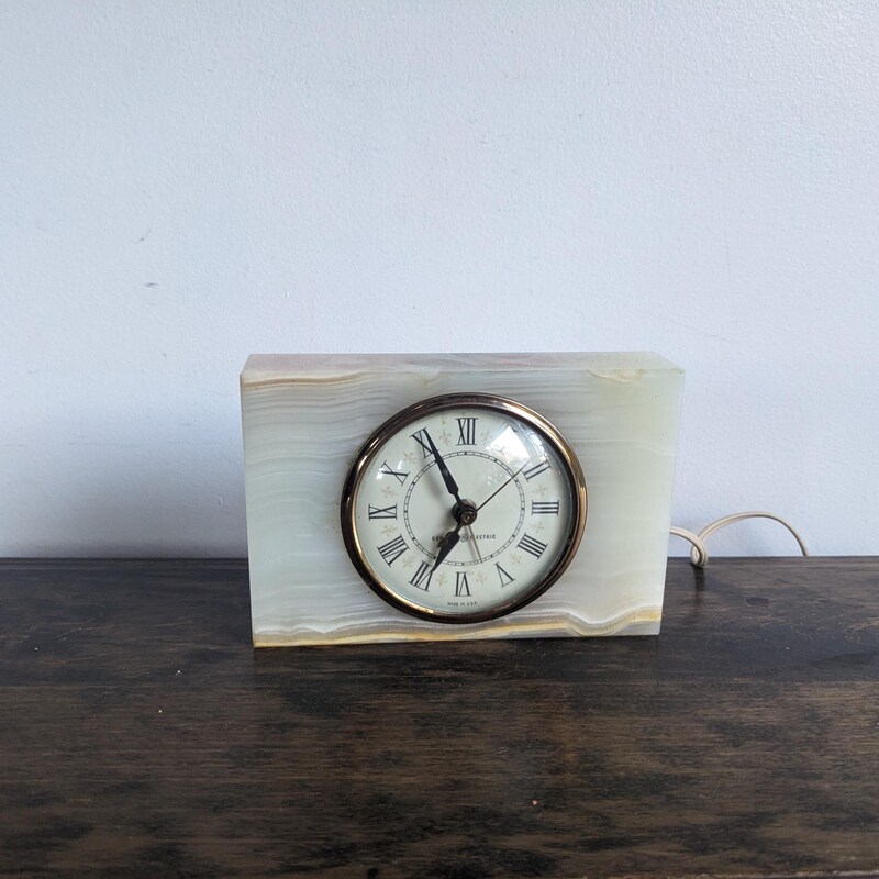 Marble Clock - Etsy