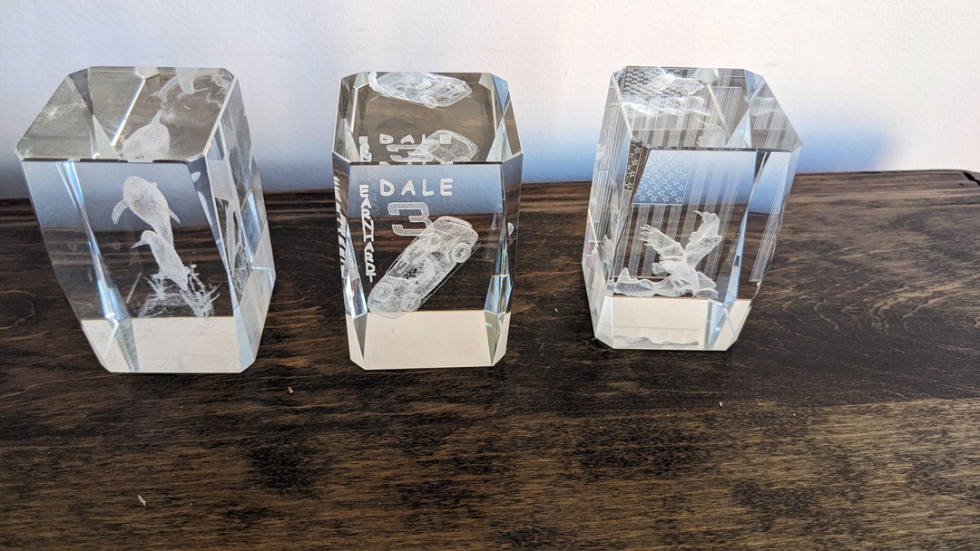 Laser Etched Crystal Paperweights - Etsy