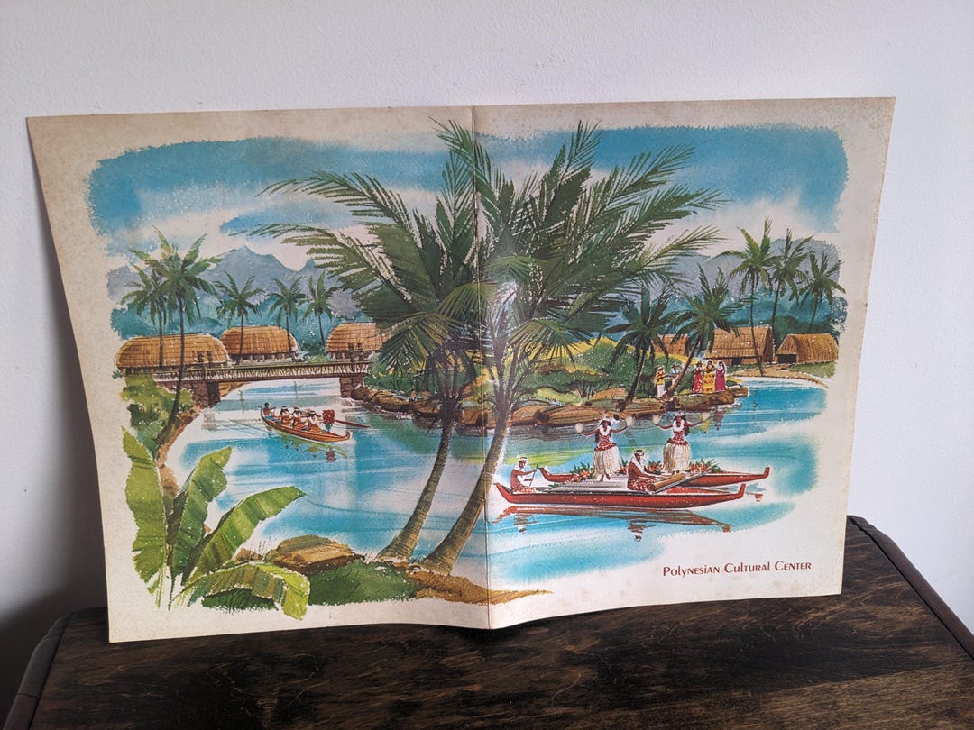 Polynesian Cultural Center Brochure Pamphlet (1971) - Frameable Tiki ...