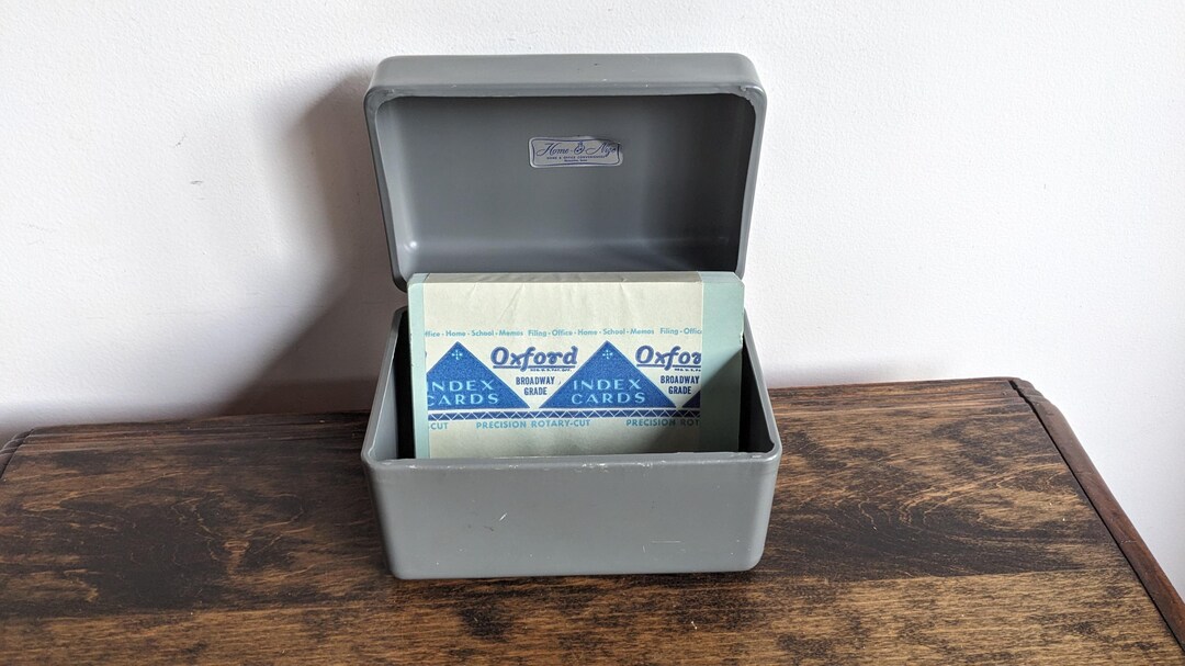 Steel Metal File Box for 4x6 Index Cards - Etsy