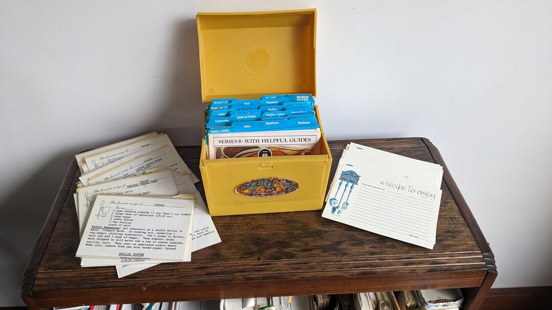 Recipe Card File Box - Etsy