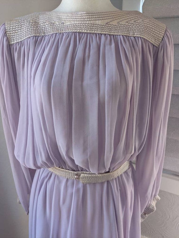 Lavender chiffon dress vintage Lorraine Beauchamp - Gem