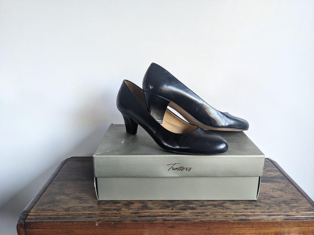 Trotters Black Leather Women's Pumps 8 1/2 N - Etsy