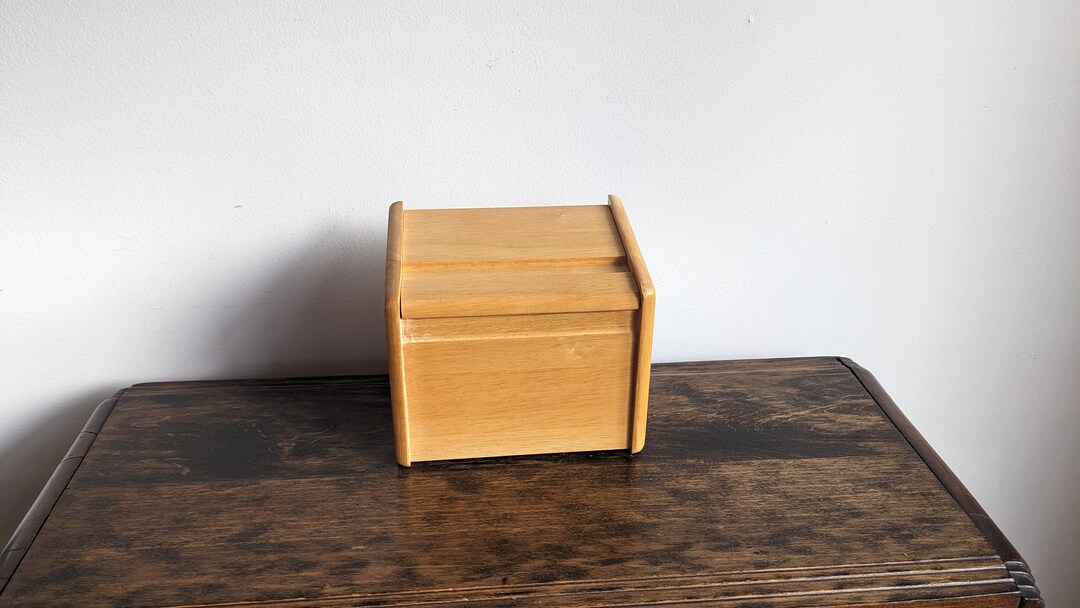 Wooden Recipe Card File Box - Etsy