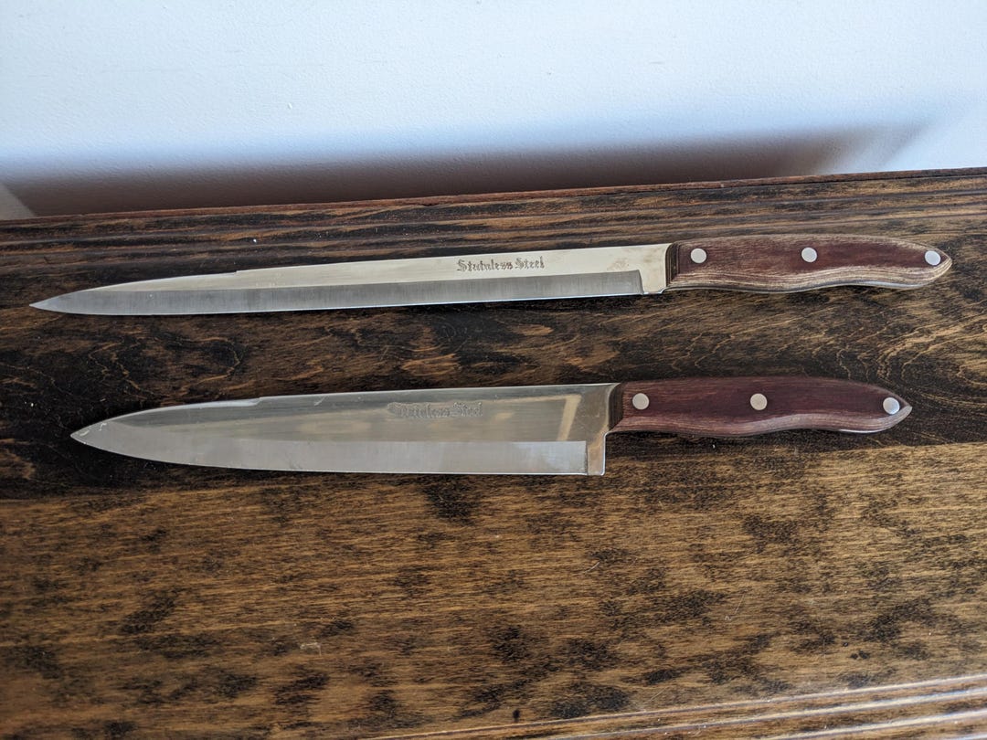 Vintage Interpur Japan Stainless Steel Kitchen Knife (K) - Etsy