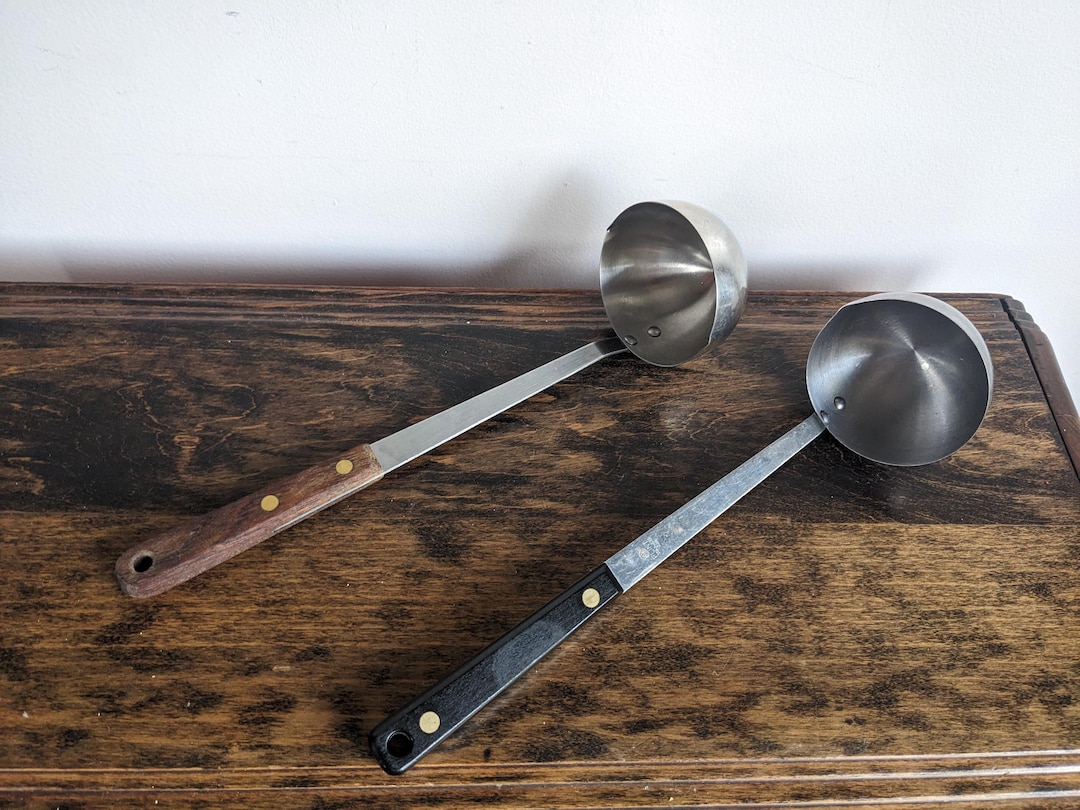 Vintage Ladles Cooking Utensils, Flint and Wooden Handle (3) - Etsy