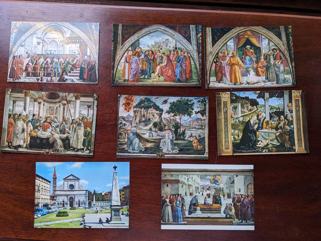 Set of 8 Vintage Italian Postcards From Florence, Italy - Etsy