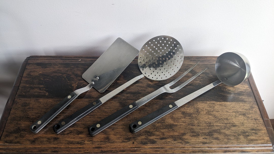 Flint Kitchen Utensils, Skimmer Spoon, Fork, Spatula, Ladle EE - Etsy