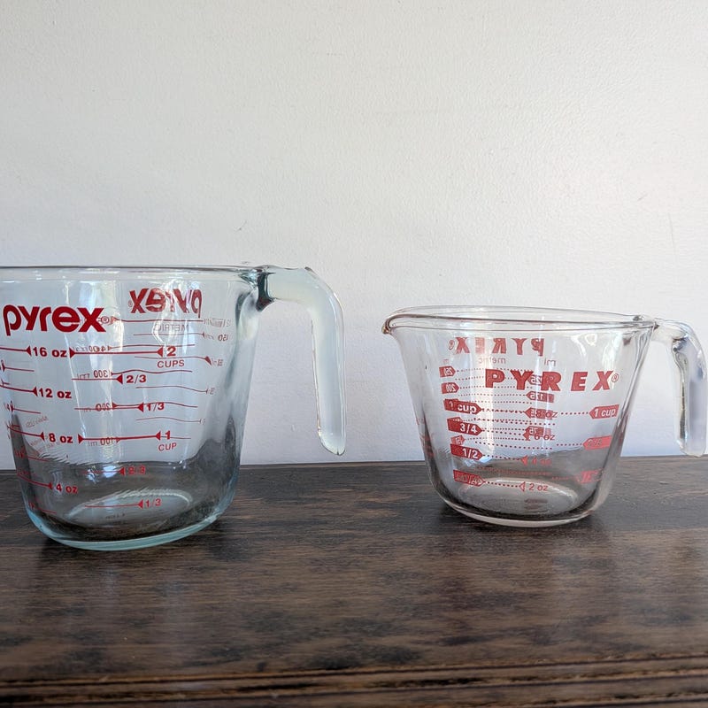 2 Cup Glass Measuring Cups - Etsy