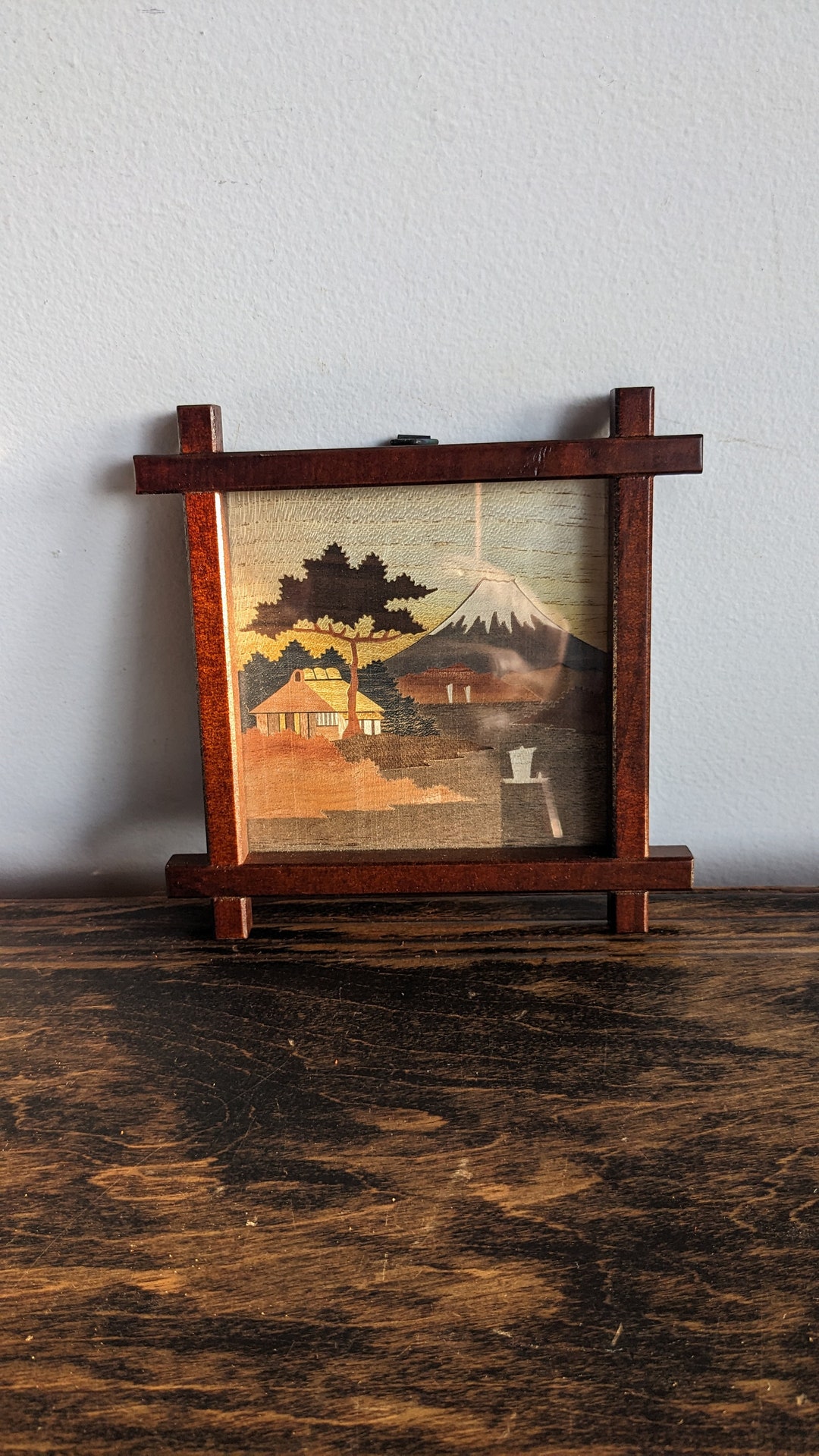 Japanese Moku-zogan Inlaid Wood Art - Etsy