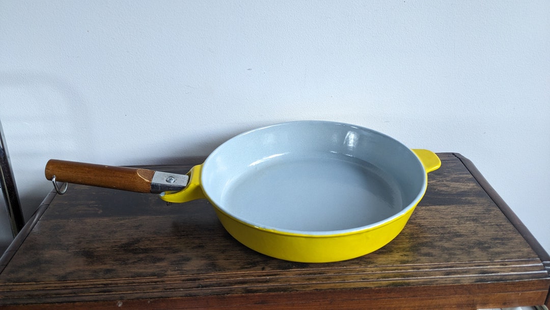 Casron Yellow Enameled Cast Iron Skillet 9 1/2" - Etsy