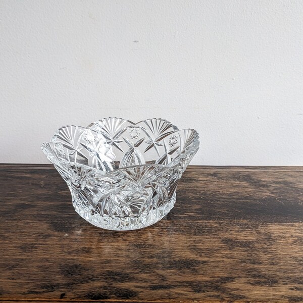 Antique Crystal Bowl - Etsy