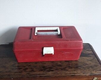 Vintage OLD PAL Tackle Box , Metal Tackle Chest, Toolbox , 2 Tiers of ...
