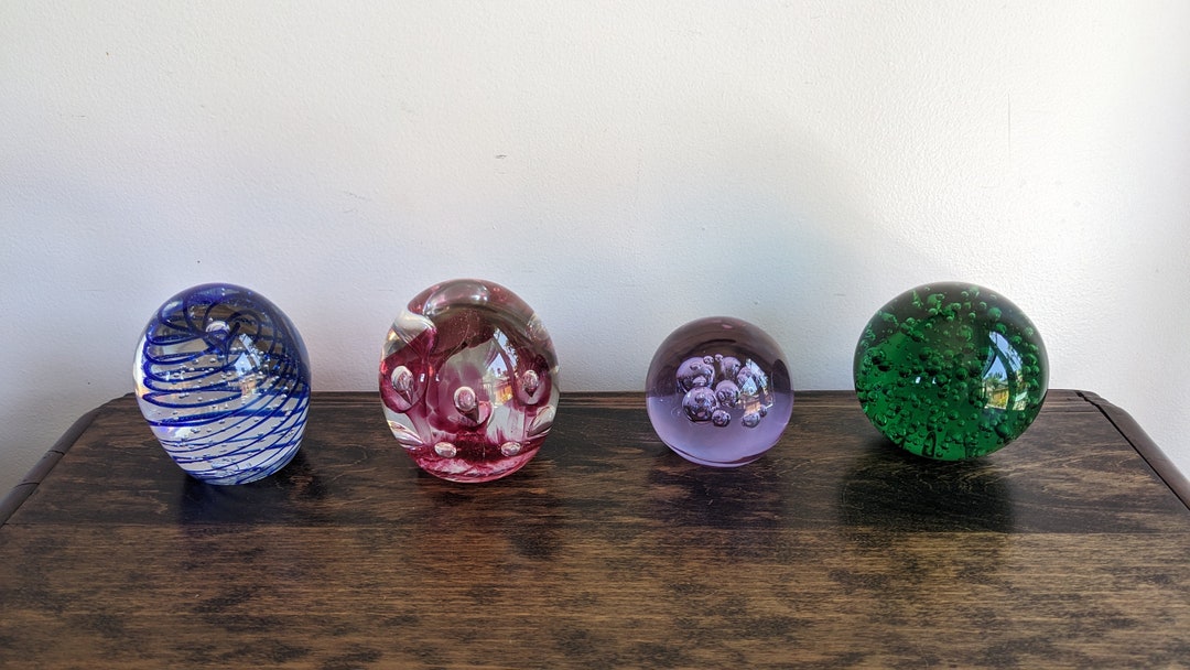 Blown Glass Art Paperweights - Etsy