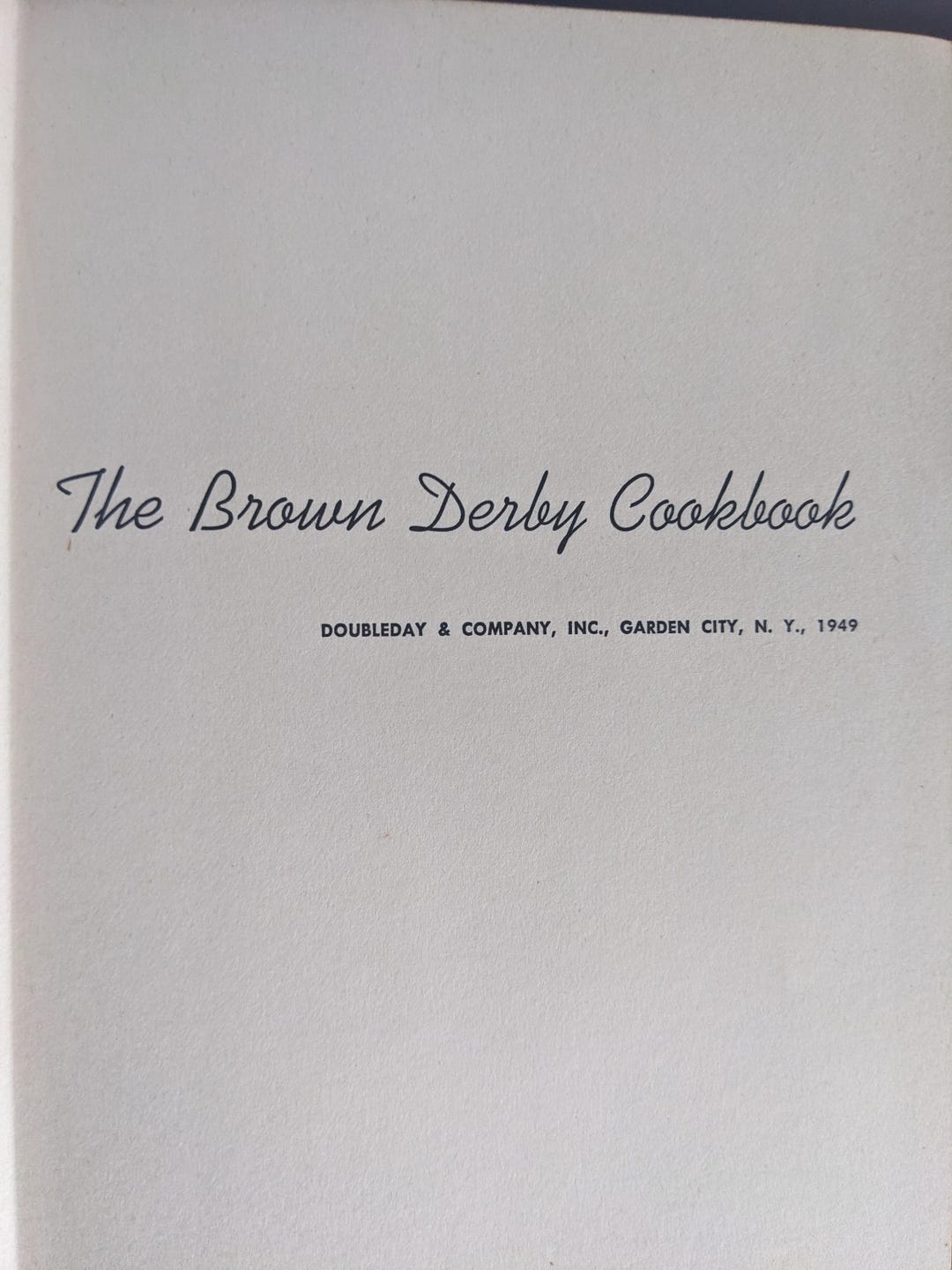 The Brown Derby Cookbook (1941) - First Edition Hardcover - Etsy