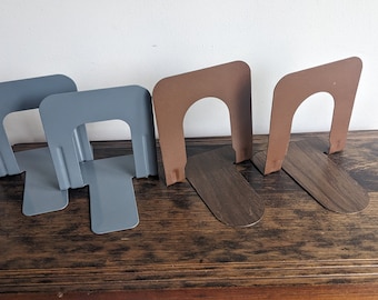 Metal Bookends, Industrial Bookends, Large Channel Steel Bookends ...