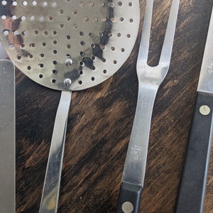 Flint Kitchen Utensils, Skimmer Spoon, Fork, Spatula, Ladle EE - Etsy