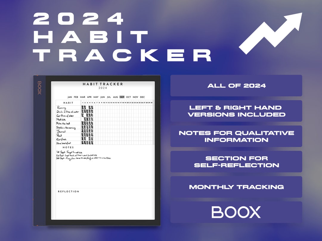 BOOX 2024 Habit Tracker Template | Boox Note Air 2 | E-ink - Etsy