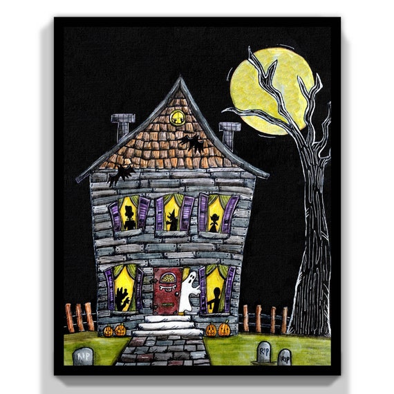 Halloween Drawing House