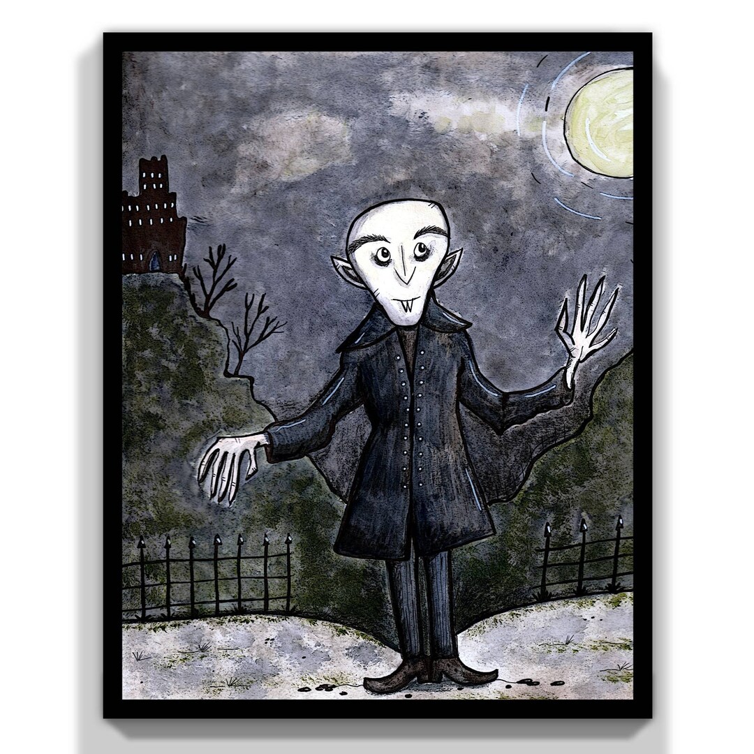 Nosferatu Art Print: Gothic Vampire Halloween Decor - Etsy