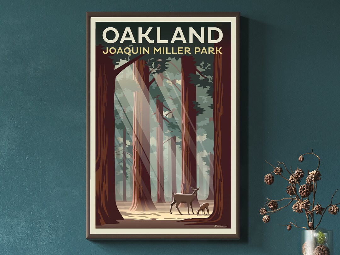 Joaquin Miller Park Art Print: Oakland California Illustration - Etsy