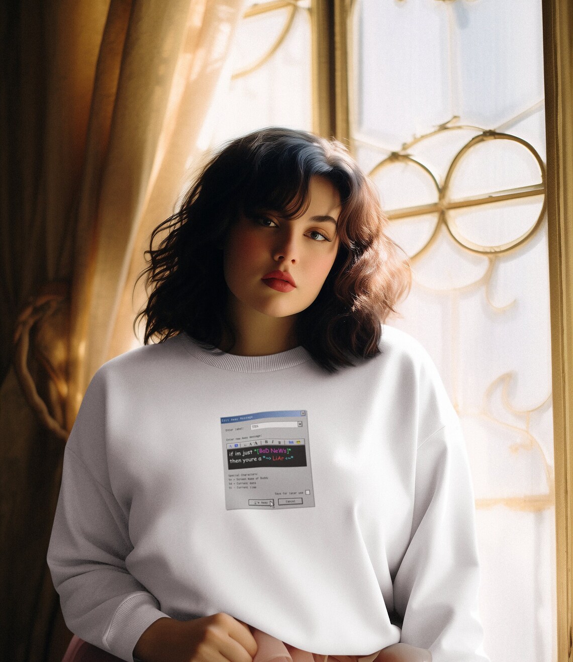 Away Message Emo Taking Back Sunday Lyrics Crewneck Sweatshirt, 2000's ...