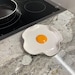 BIG Fried Egg Spoon Rest - Handmade Ceramic Kitchen Accessories (7.5 ...