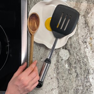 BIG Fried Egg Spoon Rest Handmade Ceramic Kitchen Accessories 7 Wide - Etsy