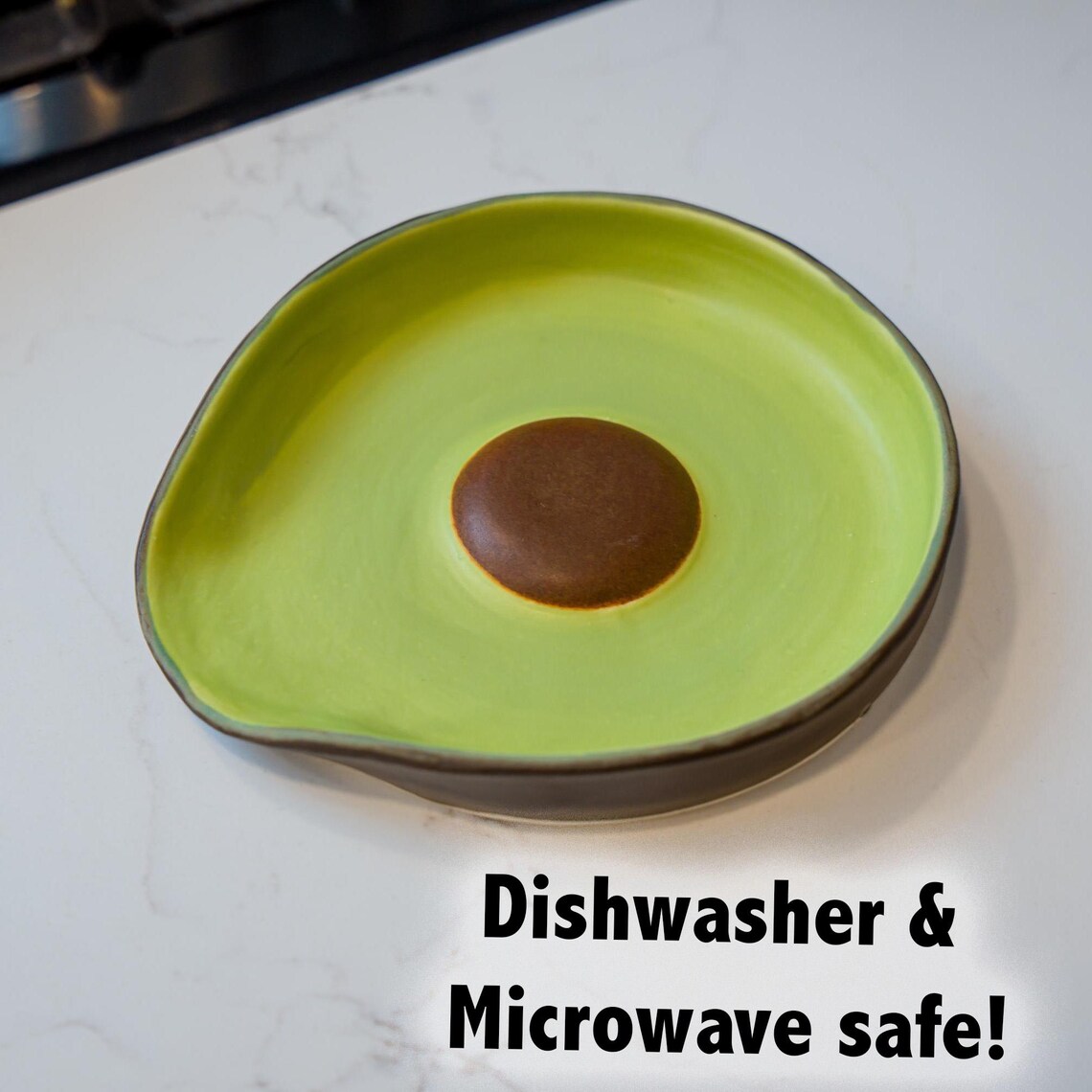 Avocado Spoon Rest - Handmade Ceramic Kitchen Accessories - Etsy